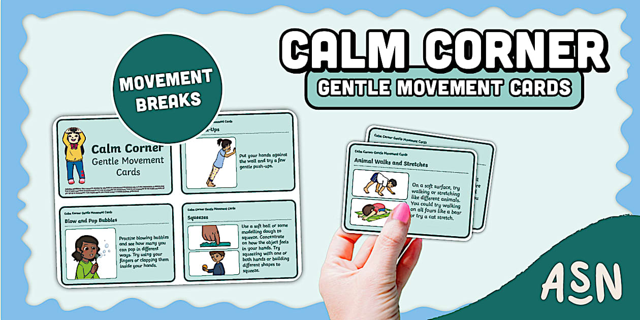 Calm Corner Self-Regulation Support Cards: Gentle Movement