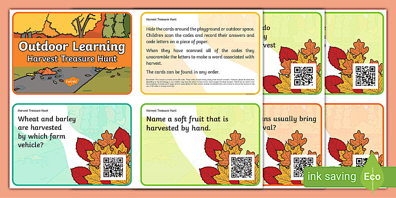 Harvest QR Code Hunter (teacher made) - Twinkl