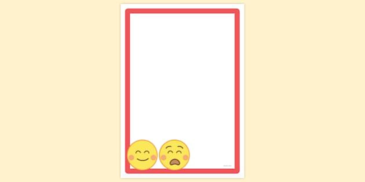 Simple Blank Feelings Page Border | Save time planning