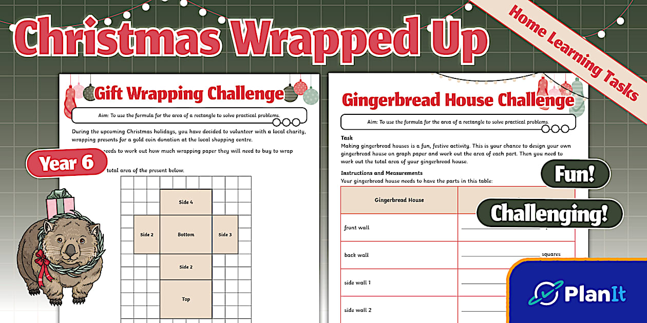 Year 6 Measurement Christmas Wrapped Up Home Learning Tasks