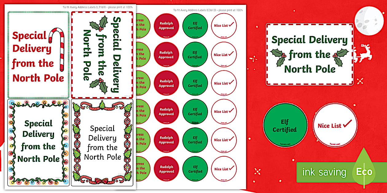 Christmas North Pole Labels (teacher made) - Twinkl
