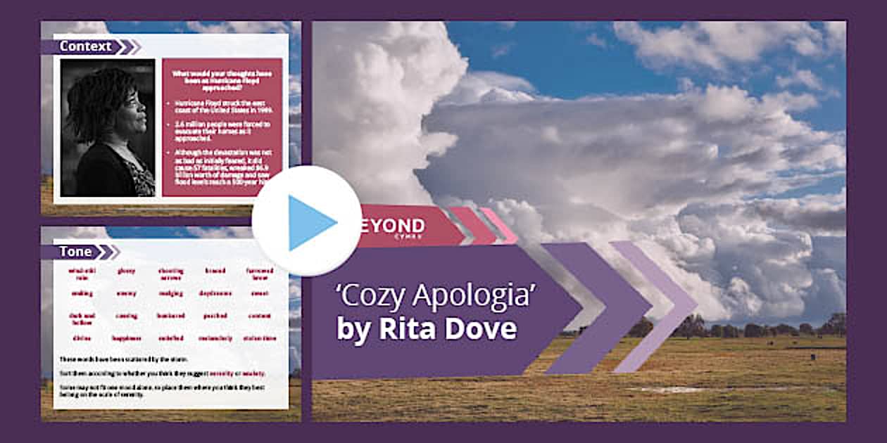 Cozy Apologia by Rita Dove Presentation (Teacher-Made)