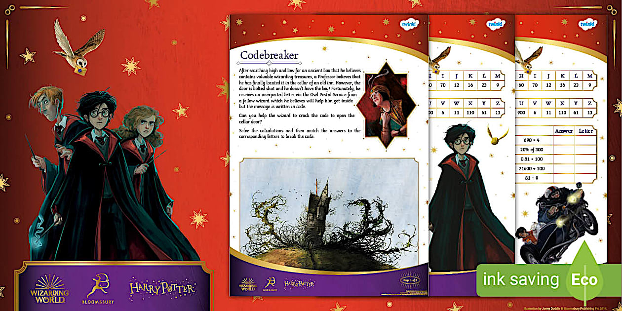 FREE! - Harry Potter: Codebreaker Activity [Ages 9-11]