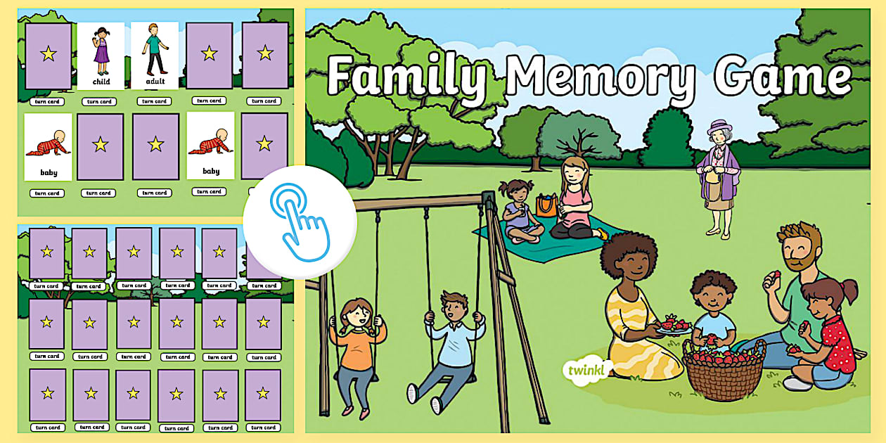 Family-Themed Memory Game Flipchart (teacher made) - Twinkl