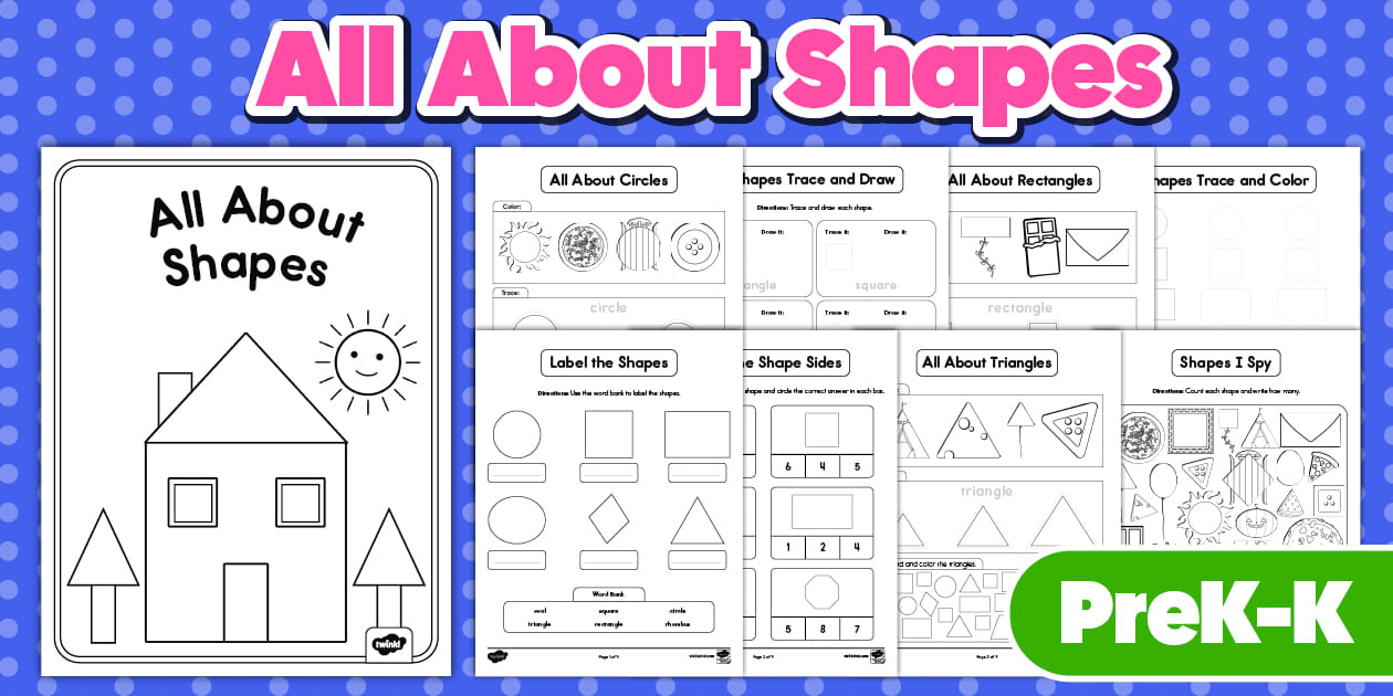 All About Shapes Activity Booklet for PreK-K