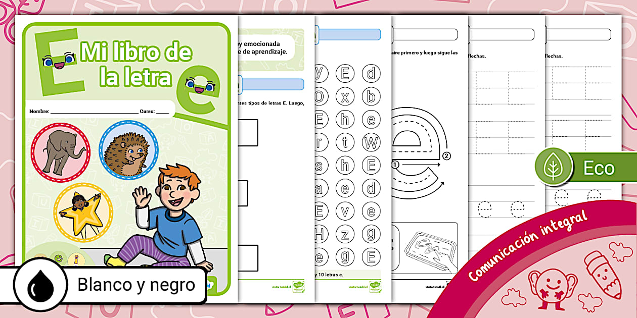 Cuadernillo Mi Libro Letra E