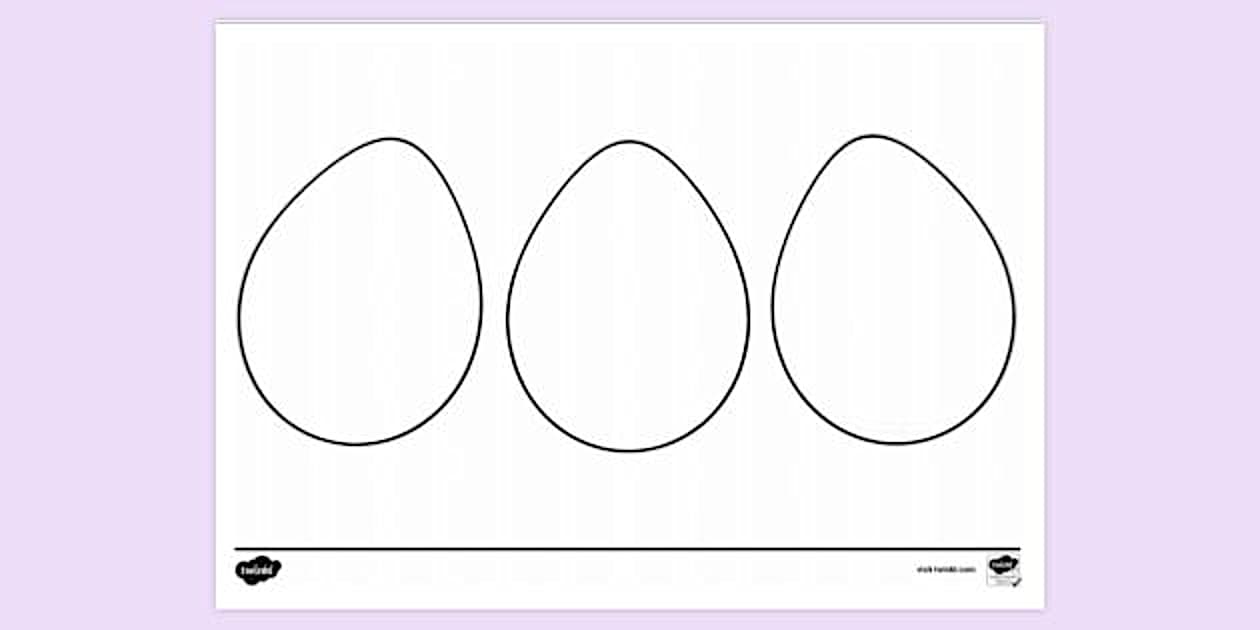 Plain Easter Egg Colouring Page | Colouring Sheets - Twinkl
