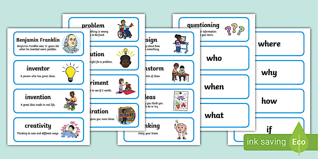 Kids Inventors’ Day Word Cards (Lehrer gemacht) - Twinkl