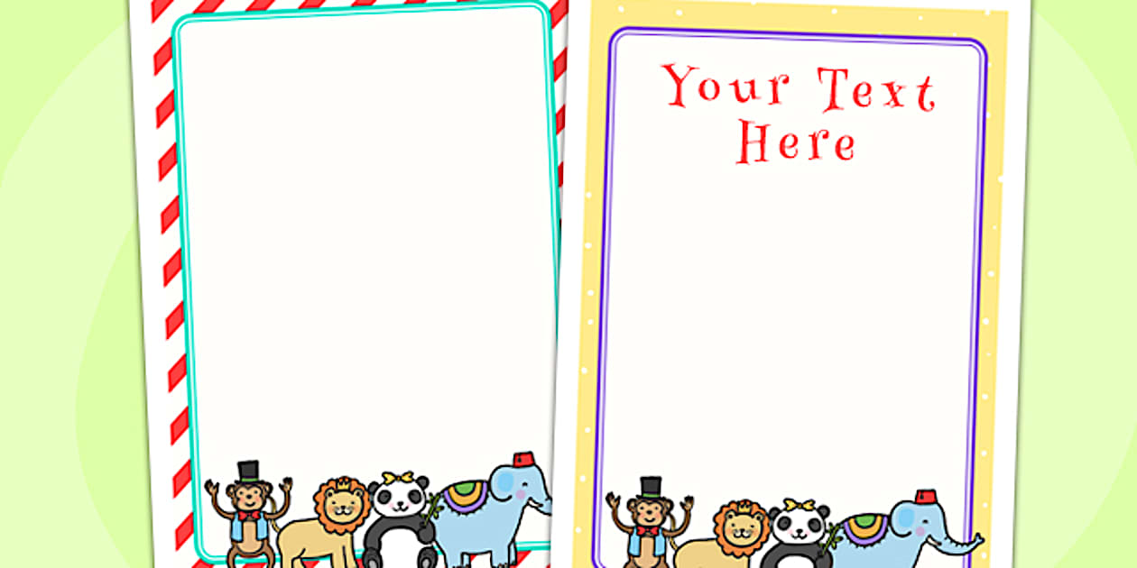 Animal Themed Birthday Party Editable Poster - Twinkl