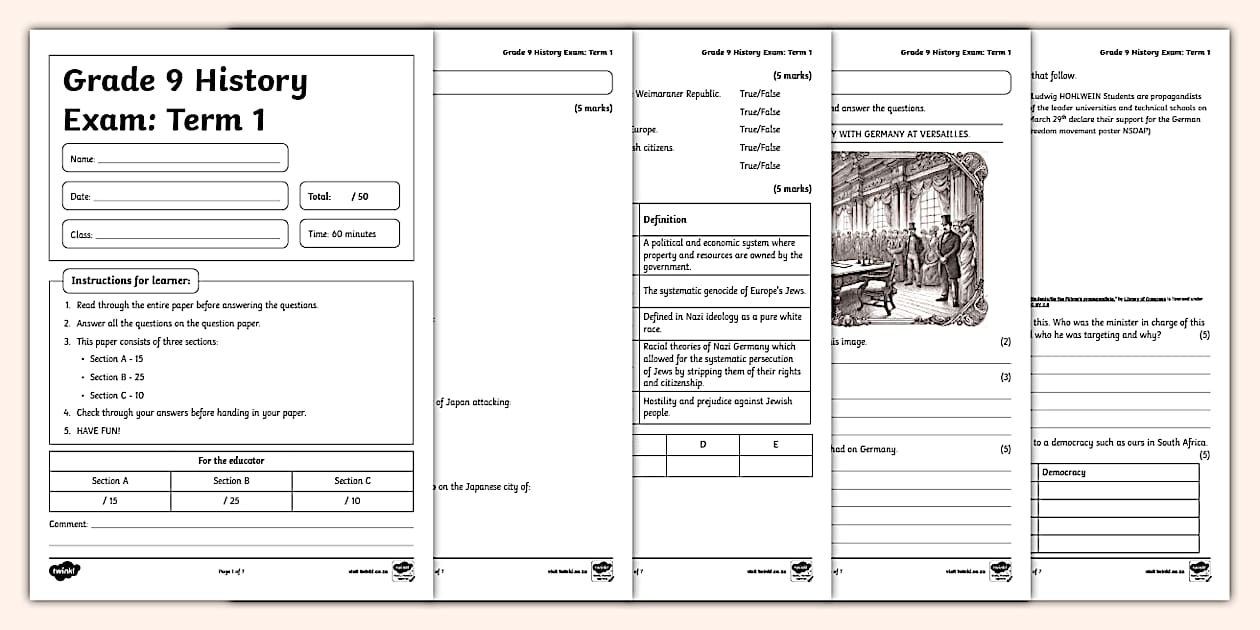 Grade 9 History: Term 1 Assessment