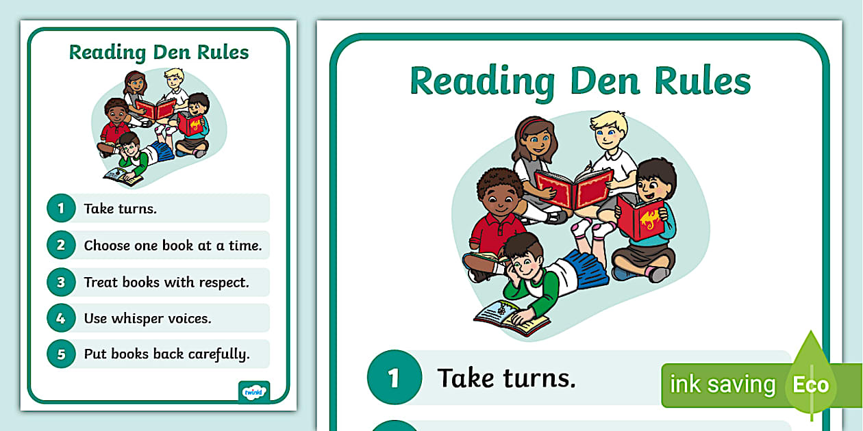Reading Den Rules Poster (teacher made) - Twinkl