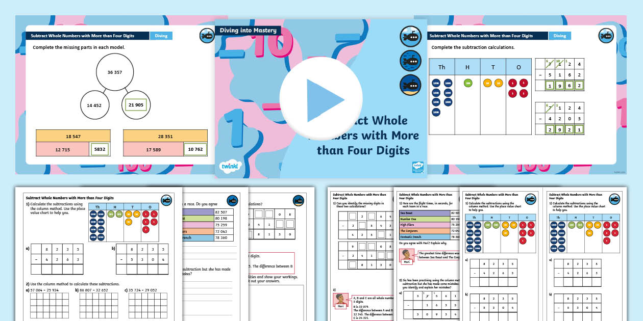 👉 Y5 DiM:Step 3 Subtract Whole Numbers with More than 4 Digits