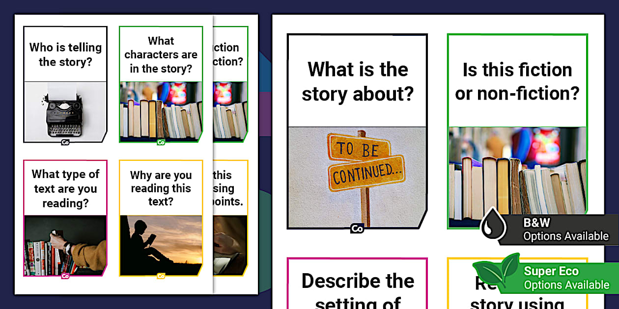 Reading Comprehension Discussion Prompt Cards (teacher made)