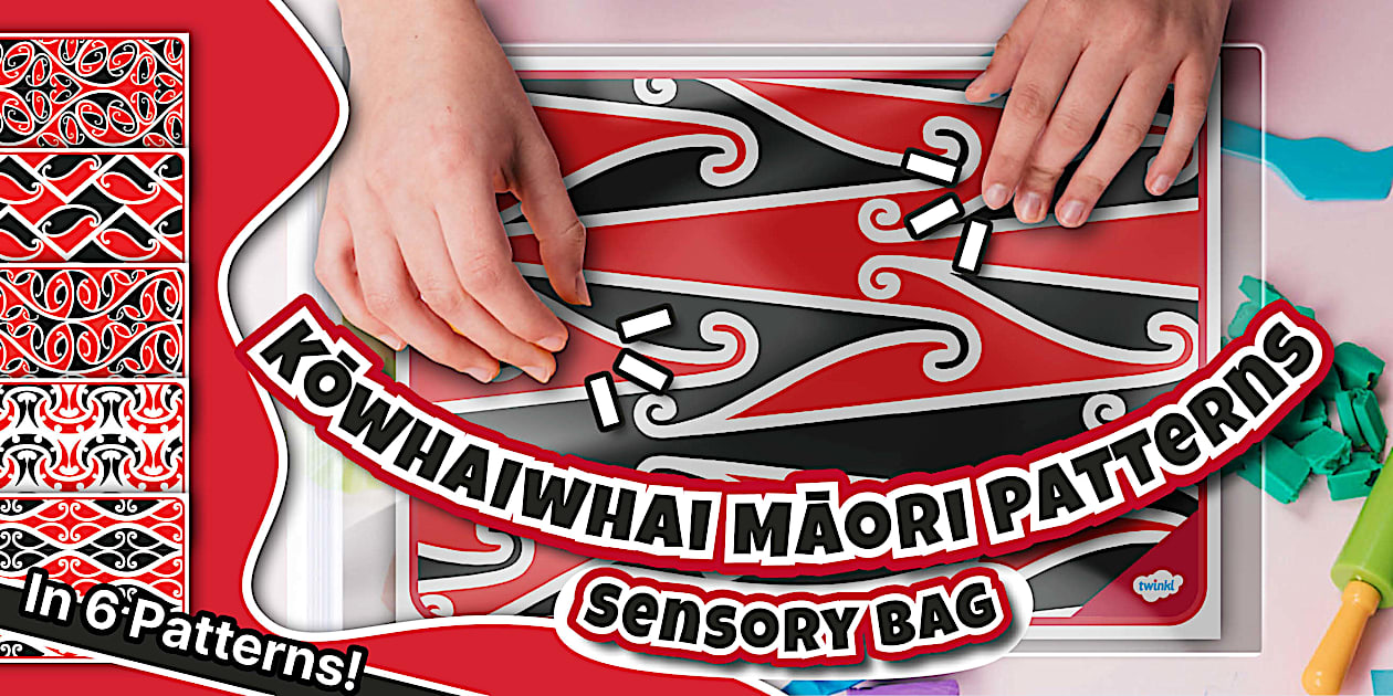 Kowhaiwhai Māori Pattern Sensory Bags