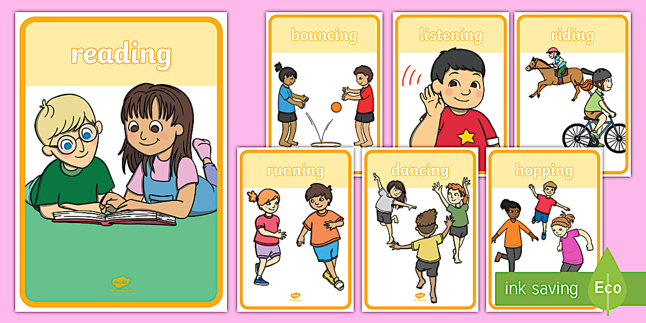 TAS Verb Action Posters (teacher made) - Twinkl