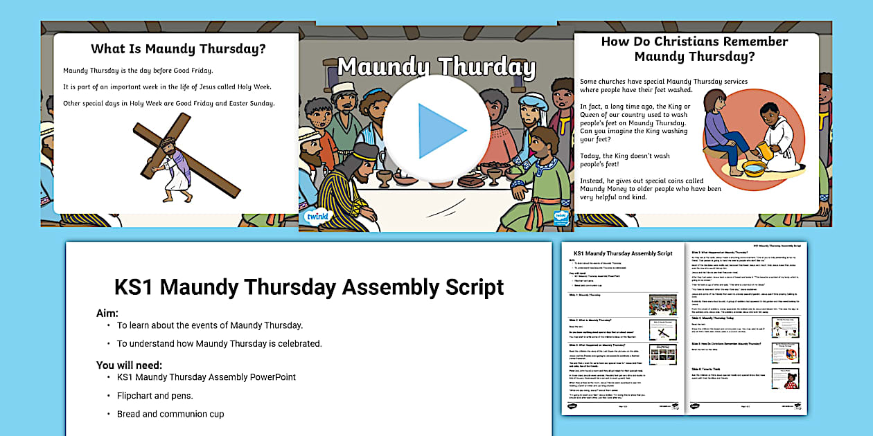 KS1 Maundy Thursday Assembly Pack (teacher made) - Twinkl