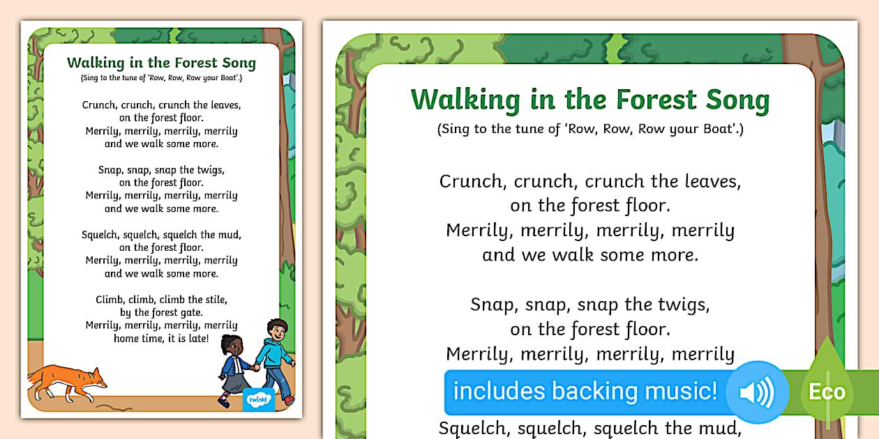 Walking in the Forest Song (teacher made) - Twinkl