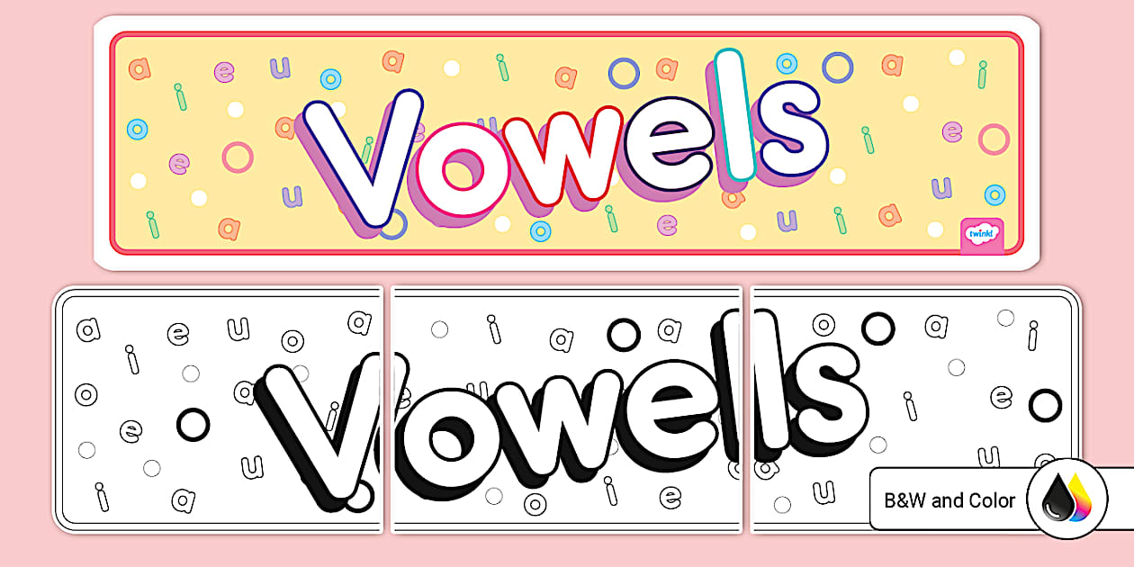 Vowels Banner (teacher made) - Twinkl