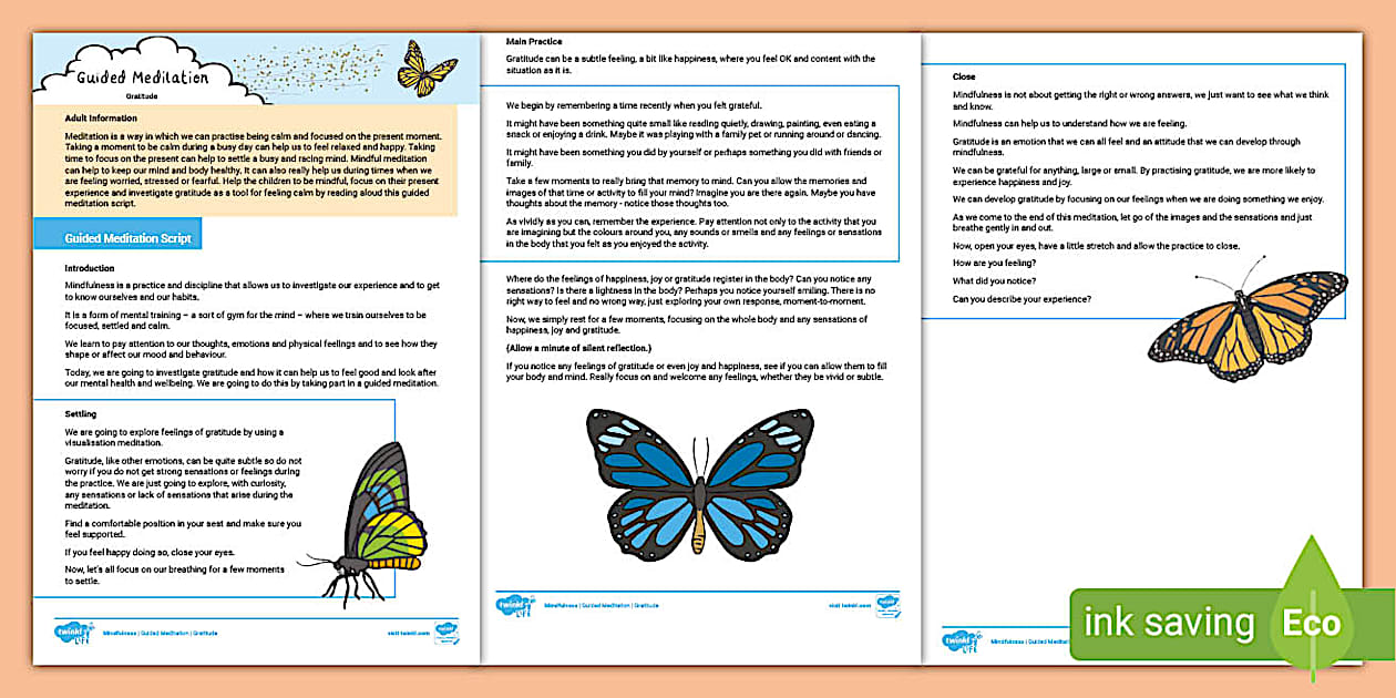 Mindfulness Gratitude Meditation Script - Guided Meditation