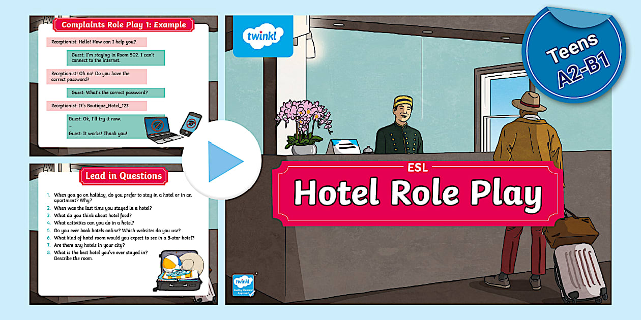 ESL Hotel Role Play (teacher made) - Twinkl