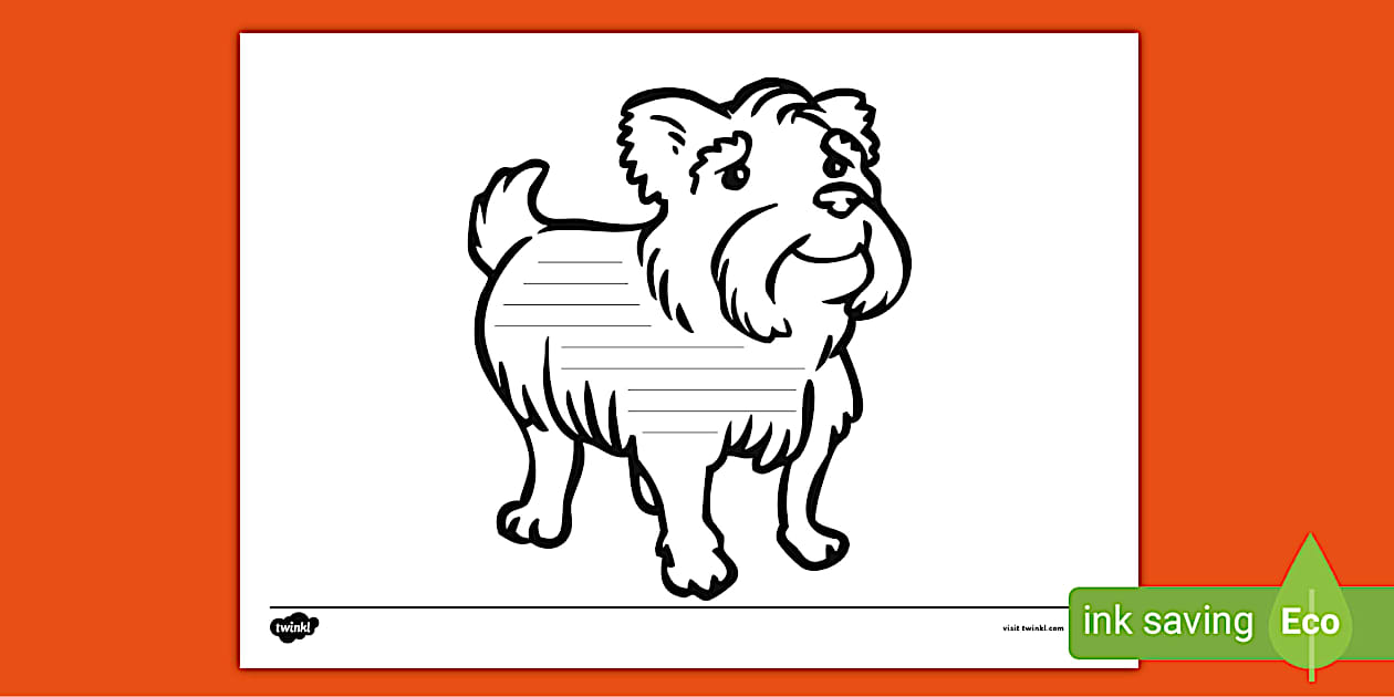 Yorkshire Terrier Writing Template (teacher made) - Twinkl