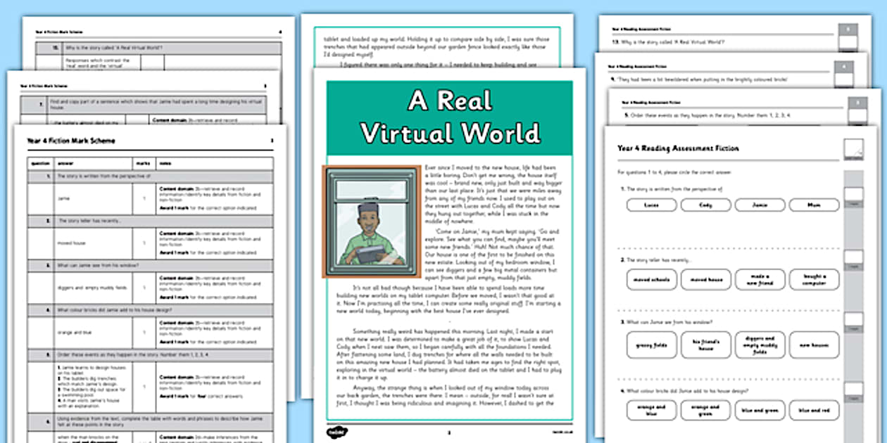 Year 4 Term 1 Fiction Reading Assessment (teacher made)