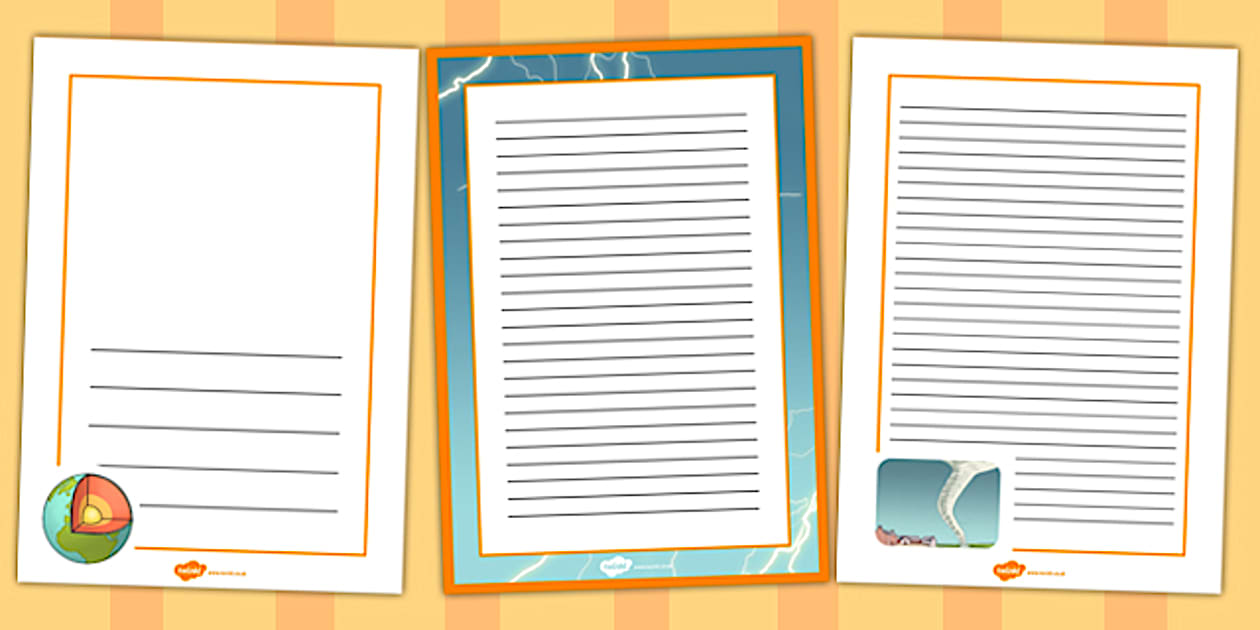 Editable Extreme Earth Page Borders (teacher made) - Twinkl
