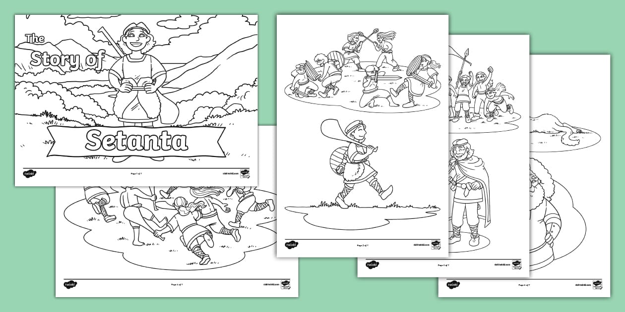 The Story of Setanta Colouring Pages (teacher made) - Twinkl