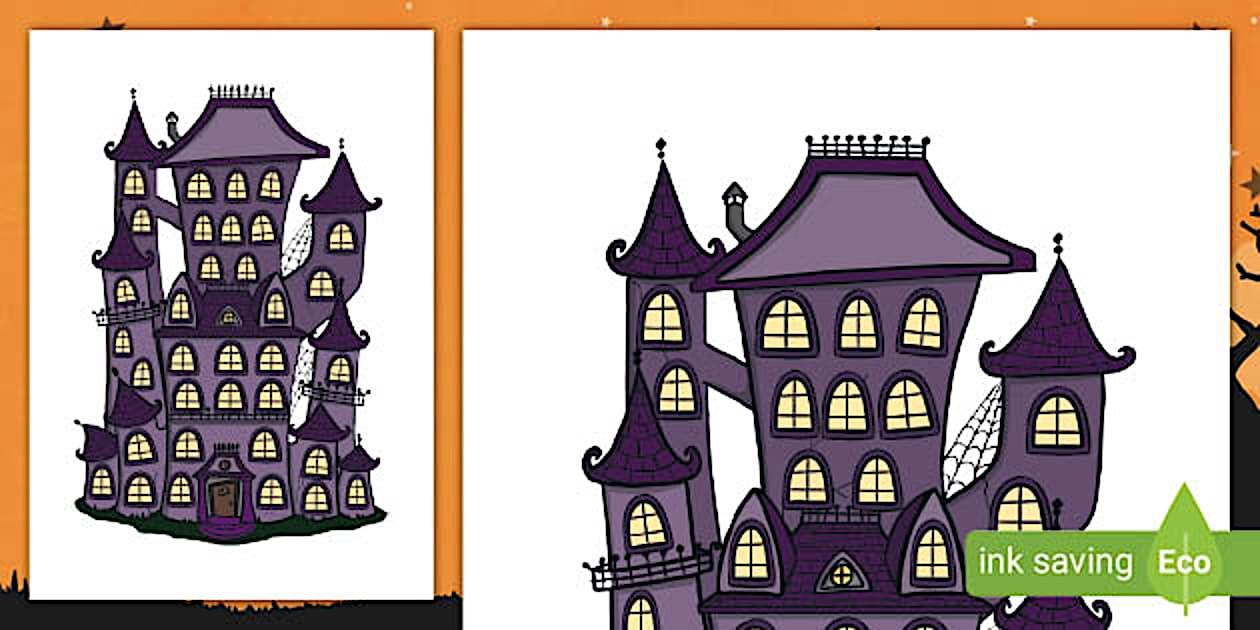 Editable Halloween Haunted House (A4) (teacher made)