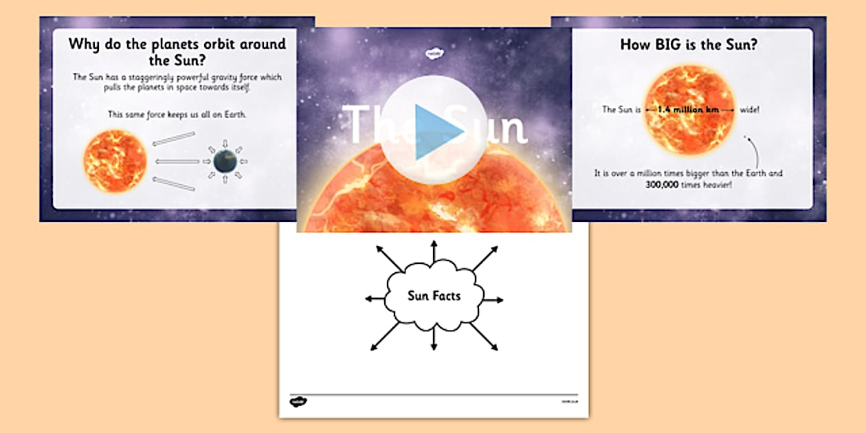 KS2 Sun Facts PowerPoint and Worksheet - Twinkl