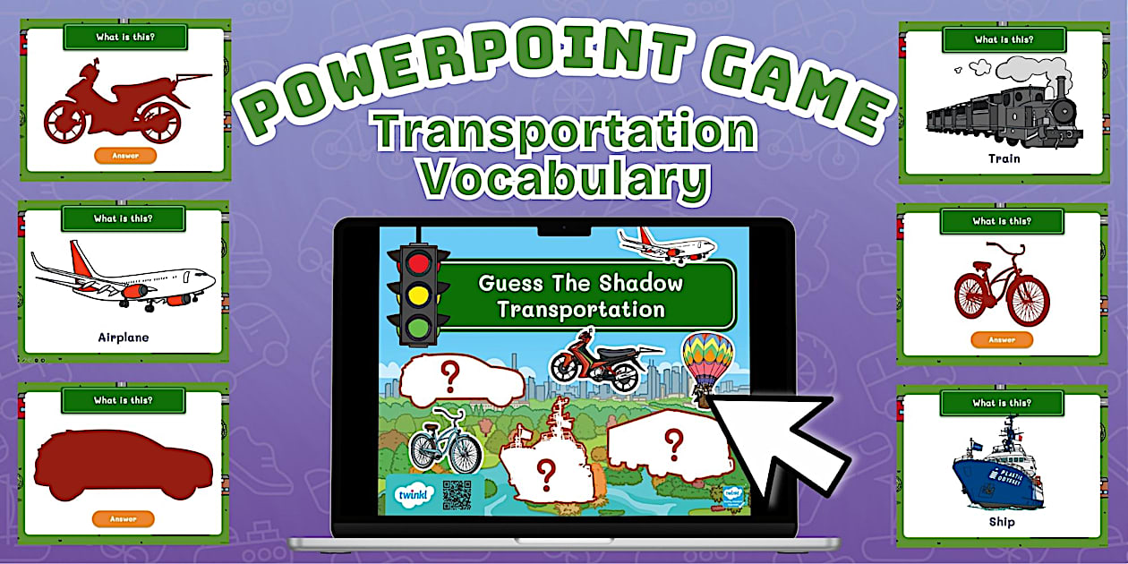Transportation Guess The Shadow Powerpoint Game