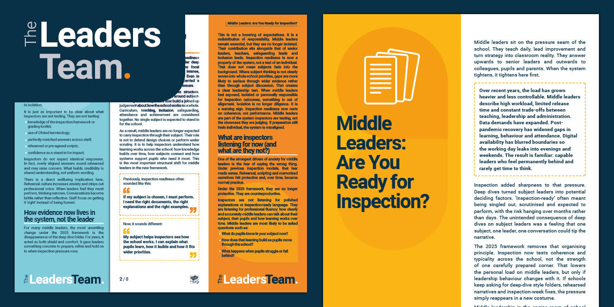 Inspection Middle Leaders: Readiness Guide