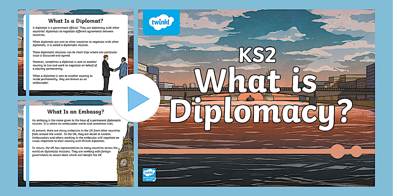 Diplomacy For Kids PowerPoint: Twinkl NewsRoom PowerPoint