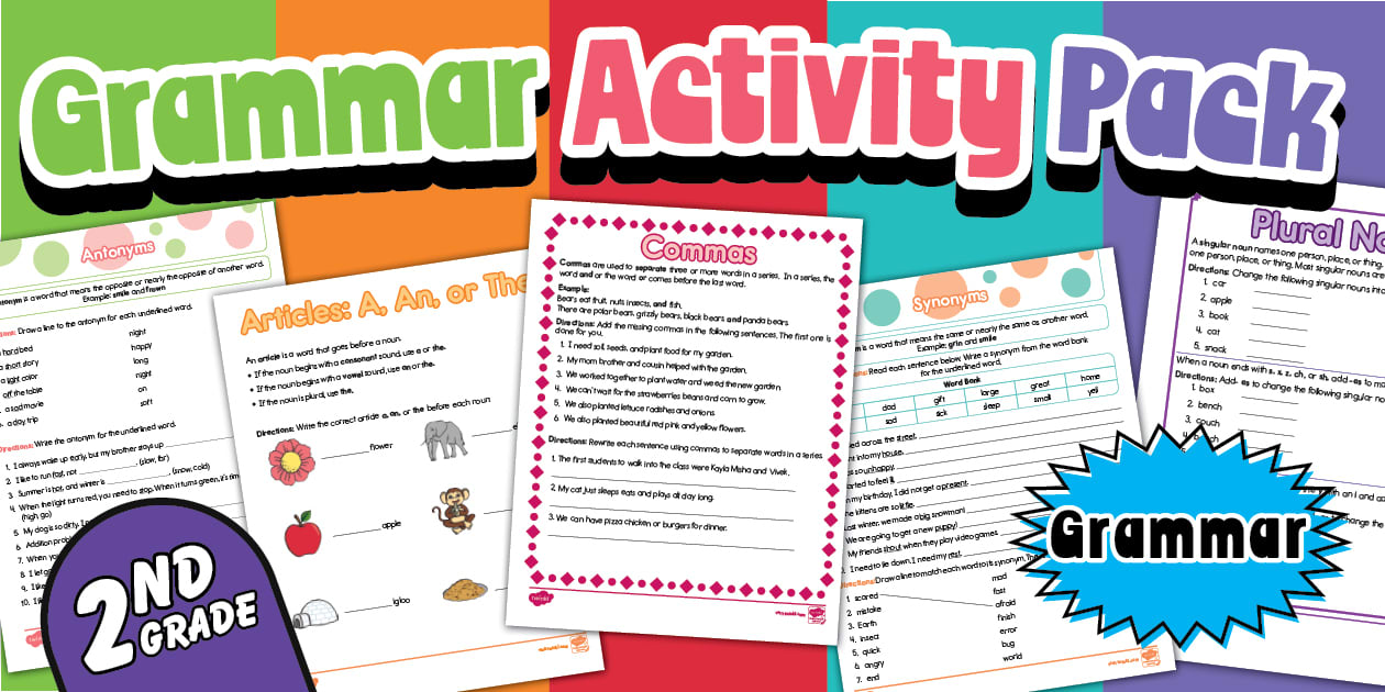 Second Grade Grammar Activity Pack | Language Arts - Twinkl