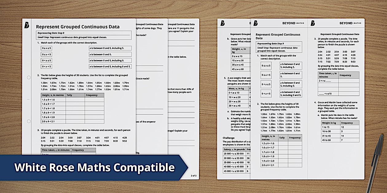 👉 Represent Grouped Continuous Data (teacher made)