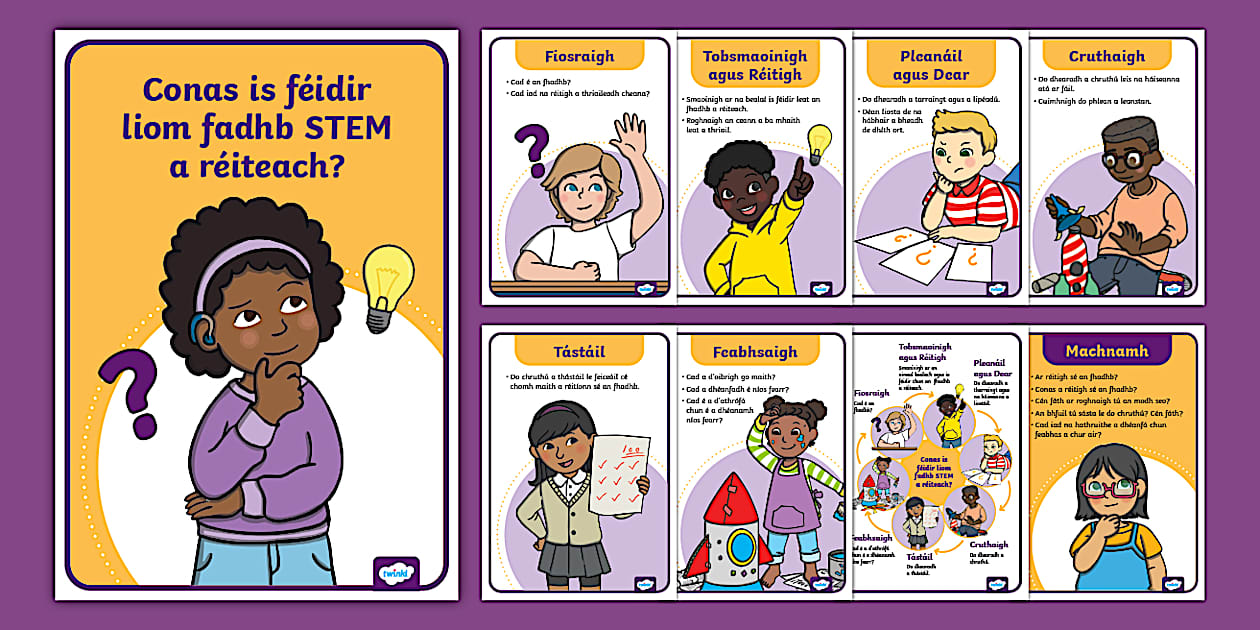 STEM posters Gaeilge Problem Solving