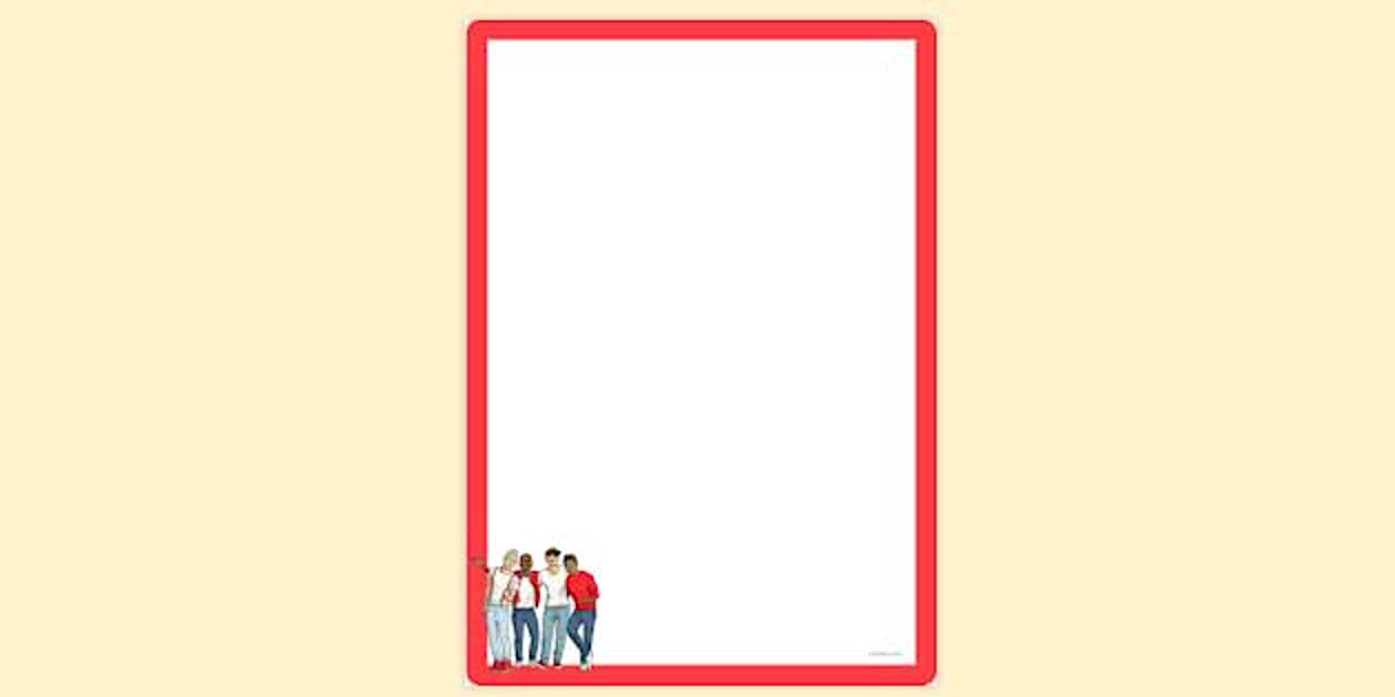 Simple Blank Boy Band Page Border | Page Borders | Twinkl