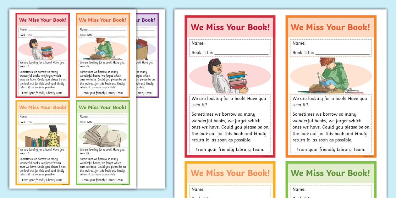 Library Book Loan Reminder (teacher made) - Twinkl