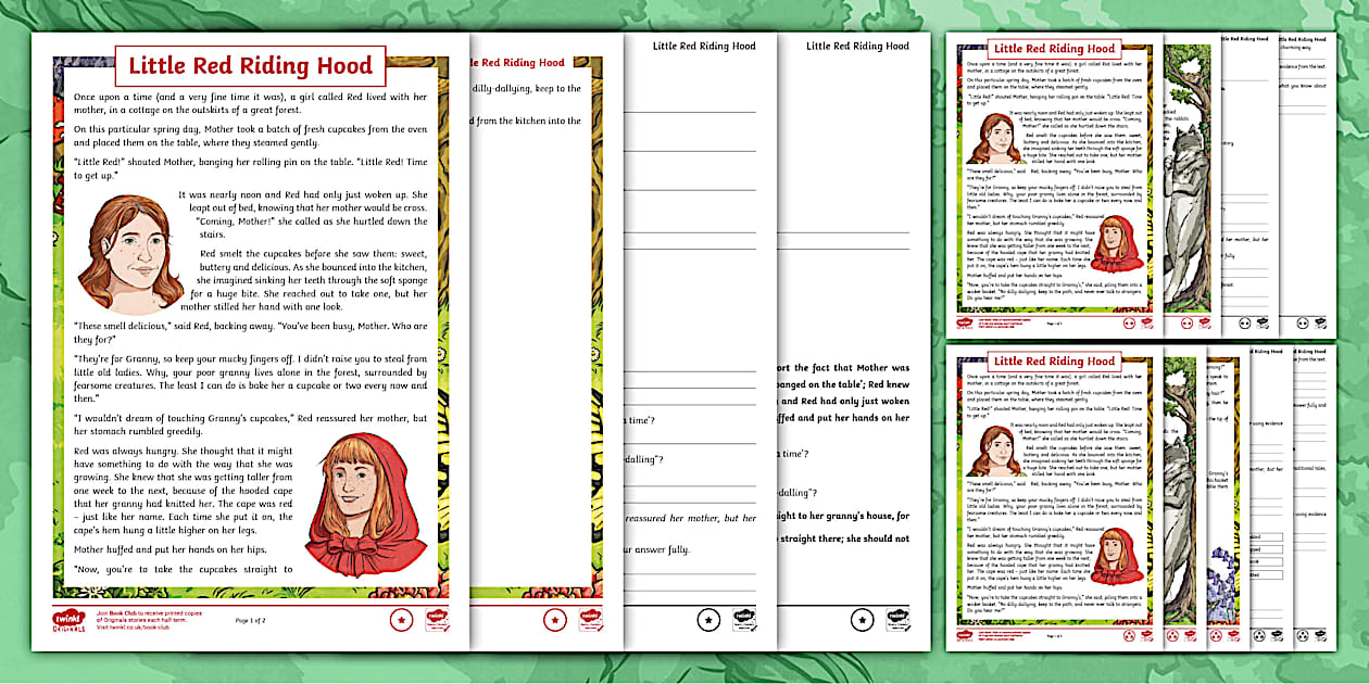 LKS2 Little Red Riding Hood Reading Comprehension - Twinkl