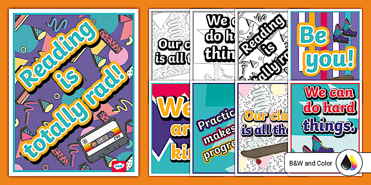 90s Theme Posters (teacher made) - Twinkl