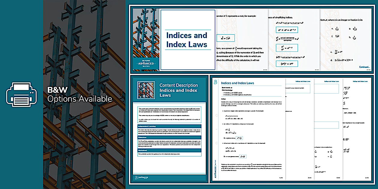 👉 Indices and Index Laws Resource Pack | AS Maths | Beyond