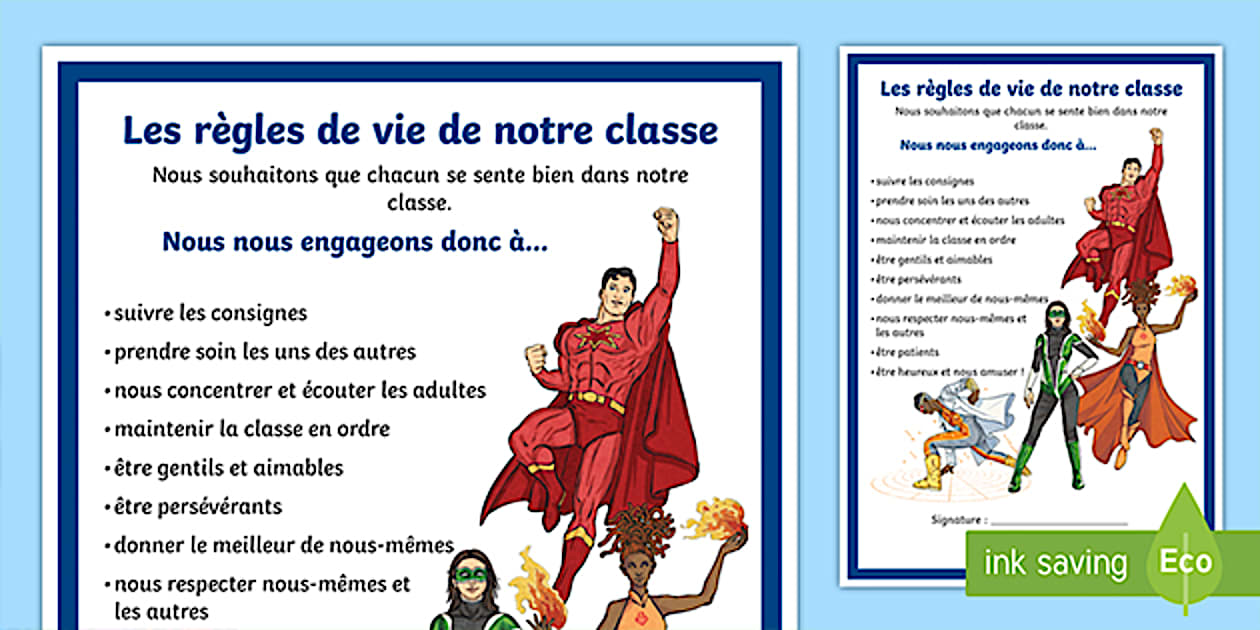 Posters : Les règles de vie en classe