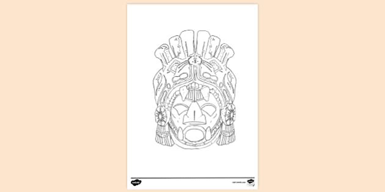 Aztec God Colouring Page | Colouring Sheets (teacher made)
