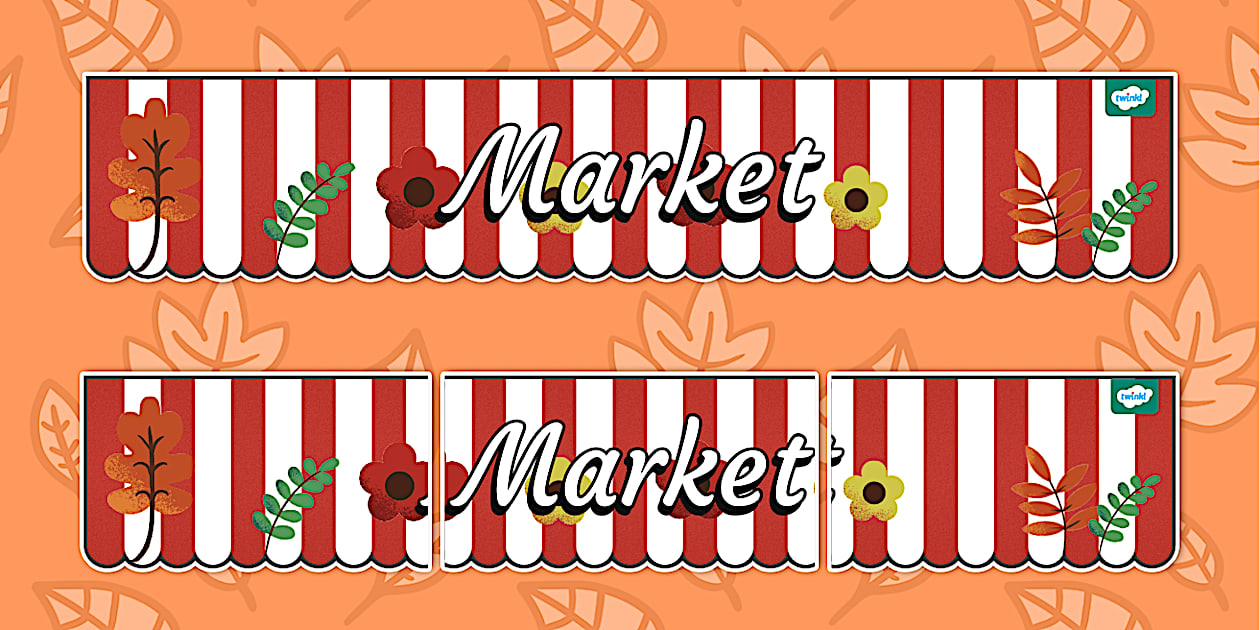 Autumn Market-Themed Market Display Banner (teacher made)