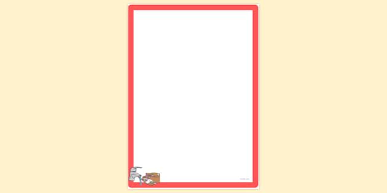 Washing Hands with Soap and Water Page Border | Page Borders