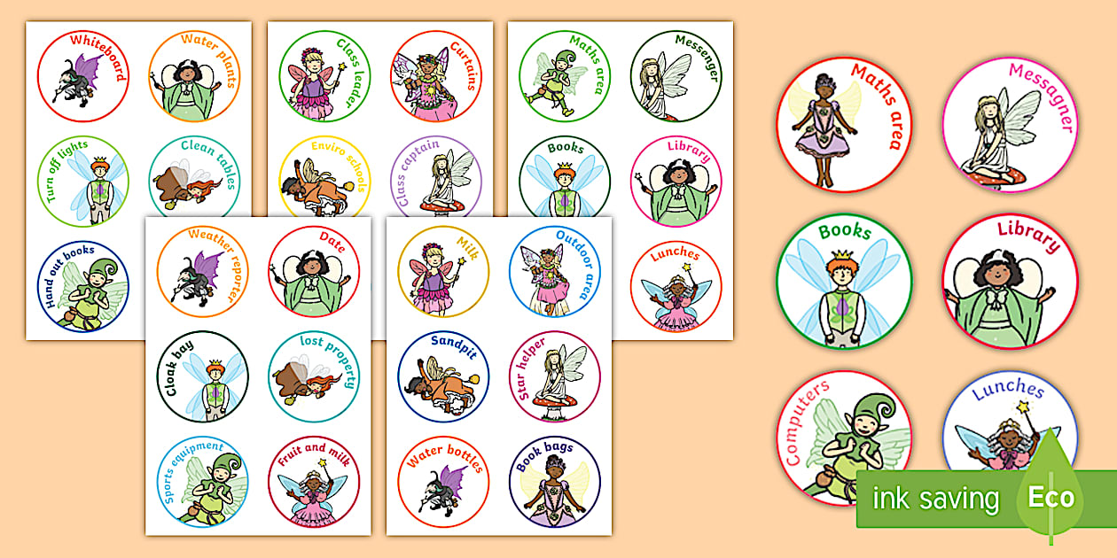 Fairy Job Labels (teacher made) - Twinkl