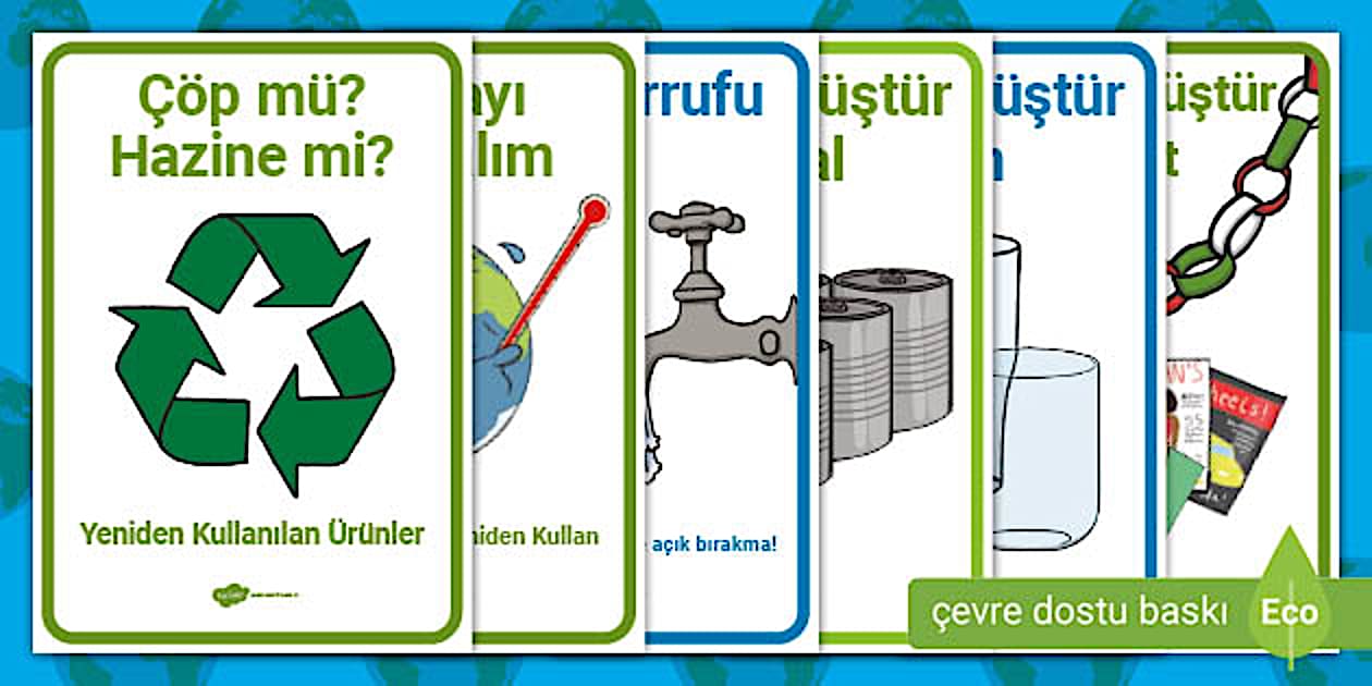 Çöp mü? Hazine mi? | Geri Dönüşüm Posteri - Twinkl