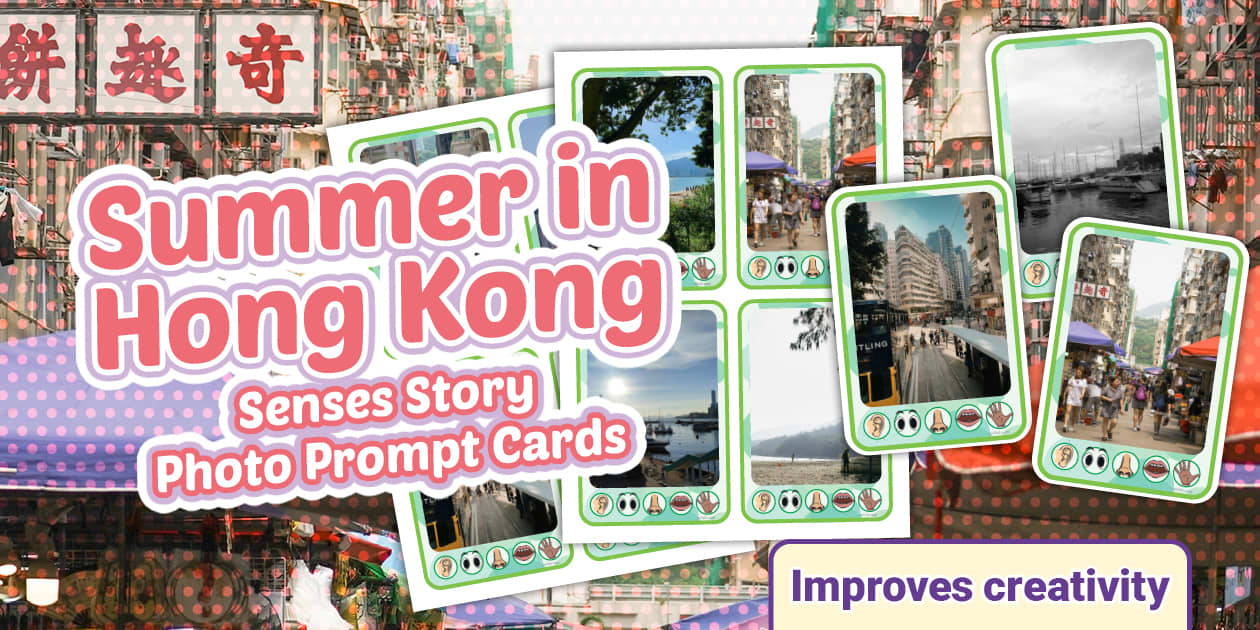 Summer in Hong Kong Senses Story Photo Prompt Cards