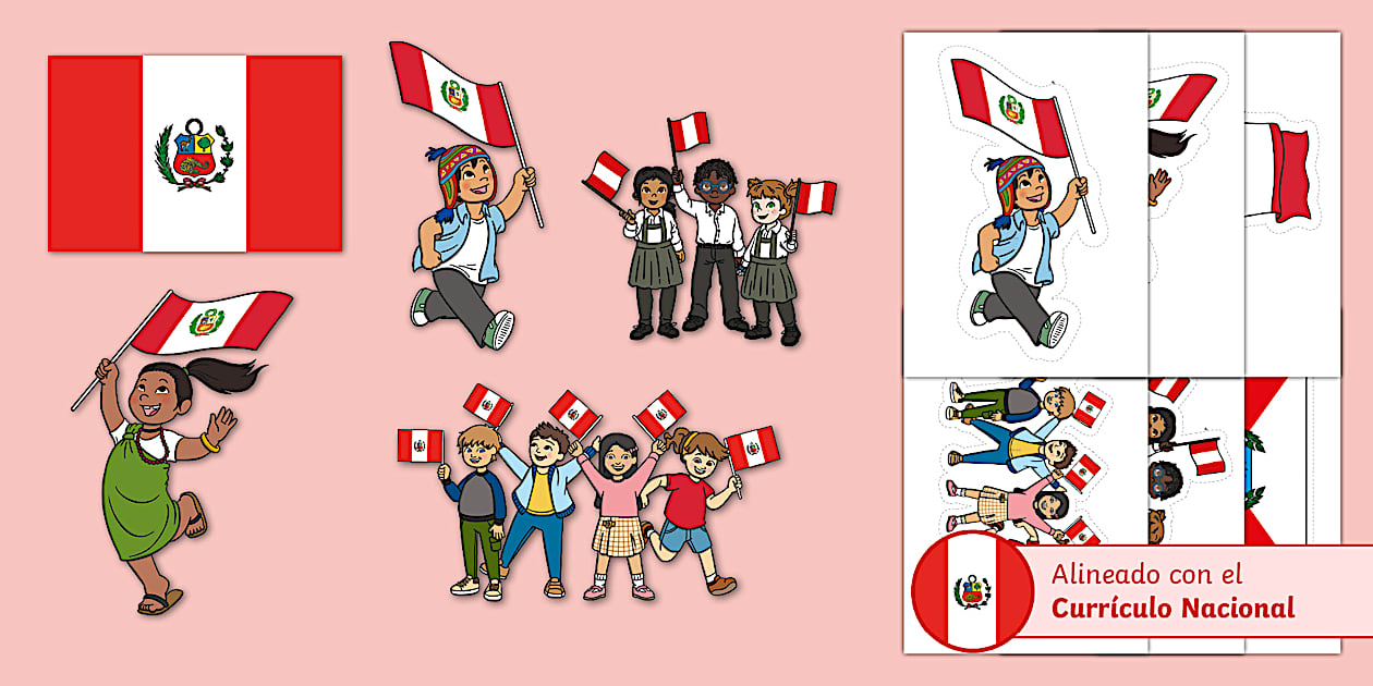 Dibujo del Día de la bandera peruana | Twinkl - Twinkl
