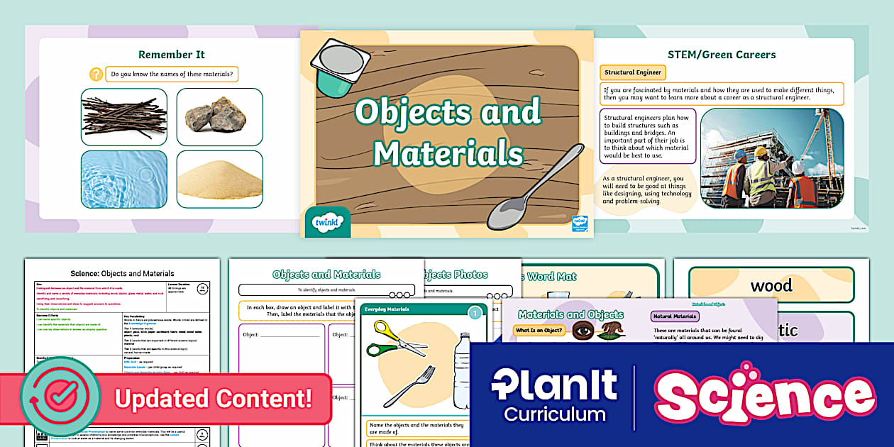 Objects and Materials Year 1 Lesson Pack | Science Resources